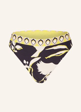 Seafolly High-Waist-Bikikini-Hose Birds Of Paradise schwarz