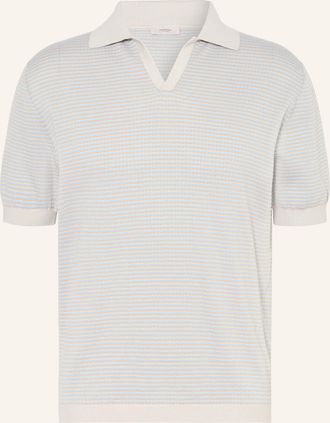 Agnona Agnona Strick-Poloshirt Mit Leinen weiss