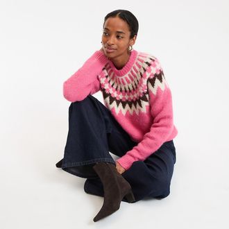 La Redoute Collections Pull Col Rond Jacquard En Grosse Maille