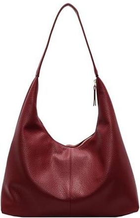 Generic Garhomtur Sac fourre-tout r&eacute;tro en daim synth&eacute;tique avec rivets pour femme, grande capacit&eacute;, sac &agrave; main souple, avec poign&eacute;e sur le dessus, streetwear