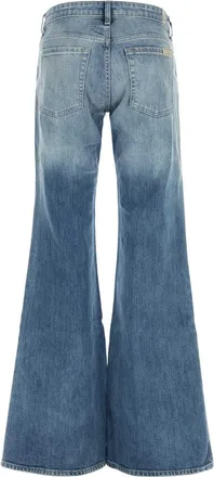 7 For All Mankind Womens Jeans Low Flare Azzurro