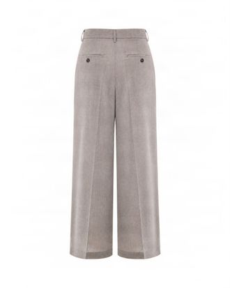 Max Mara Wide-leg Virgin Wool Trousers - Gray