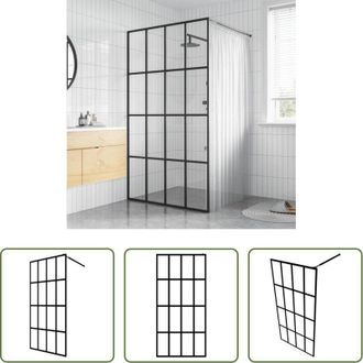 vidaXL Sicherheitsglas - Duschwand f&uuml;r Walk-in Dusche Klares Sicherheitsglas 80x195 cm