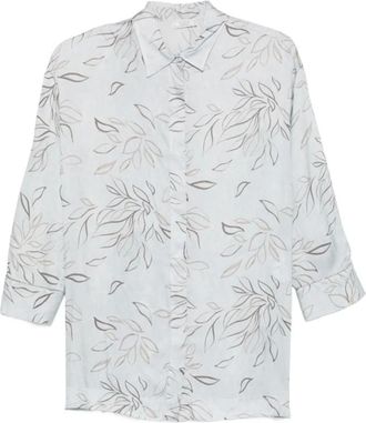PESERICO Femme, Blouses et Chemises, Bleu, Taille: 36 FR Chemise &agrave; imprim&eacute; floral