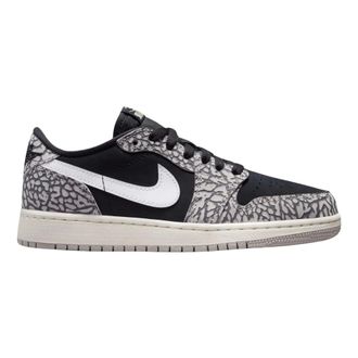 Nike Femme, Chaussures, Multicolore, Taille: 36 1/2 EU Baskets Black Cement Retro Low OG