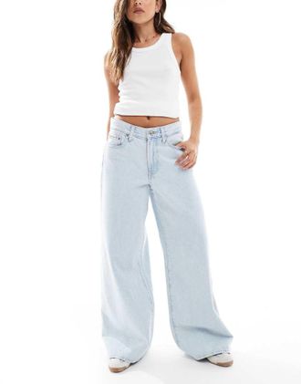 Calvin Klein Jeans Jean ultra-ample - Bleu clair d&eacute;lav&eacute;