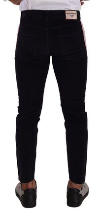 Dolce & Gabbana Mens Blue Corduroy Cotton Stretch Skinny Jeans Elastane Clothing