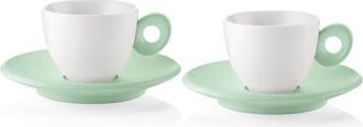 Guzzini EVERYDAY Set 2 Kaffeetassen mit Untertasse - Malvengrün - 081700243