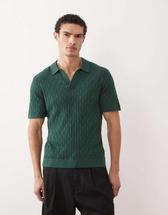 Abercrombie & Fitch Polo en maille &agrave; manches courtes - Vert