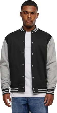 Urban Classics Veste Américaine Bicolore Homme Veste Varsity noir/gris 3XL