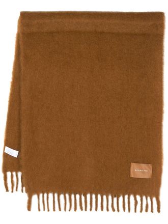 Rejina Pyo Blanket Schal mit Fransen - Braun