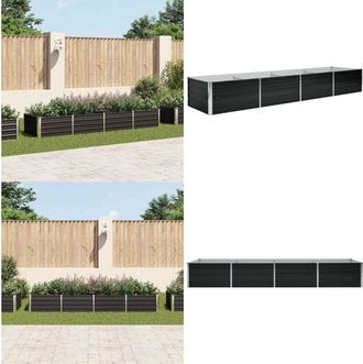 vidaXL Vidaxl - Lit surélevé de jardin Anthracite 320x80x45 cm Acier galvanisé - Jardinière - Bac De Plantation - Pot De Fleurs Extérieur - Fleurissement