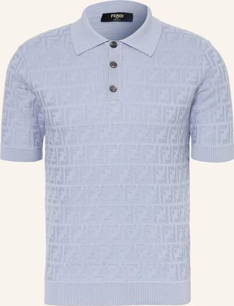 Fendi Strick-Poloshirt blau
