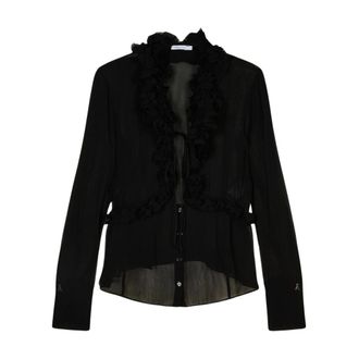Patrizia Pepe Camicia Rock-mantic - Femme - Blouses et Chemises - Noir - Taille: 42 FR
