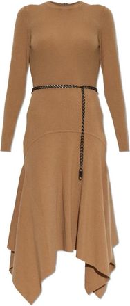 Michael Kors Robe portefeuille en laine stretch - Femme - Robes - Brun - Taille: 38 FR
