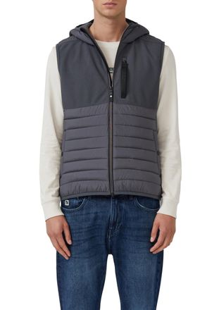 s.Oliver Leichte Weste aus Materialmix mit Kapuze