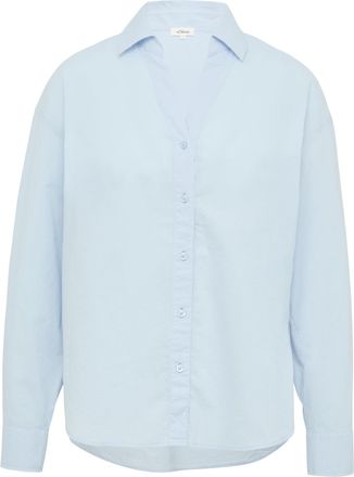 s.Oliver Leichte Hemdbluse im Relaxed Fit mit Turn-up hellblau 42