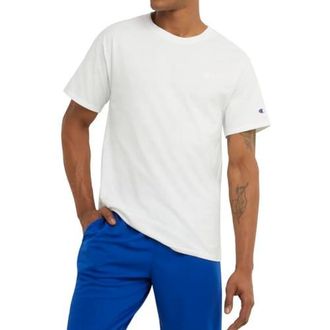 Champion Mens Classic Jersey T-Shirt, White, L
