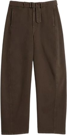 Christophe Lemaire Homme, Pantalons, Brun, Taille: XS Pantalon Ceintur&eacute; Torsad&eacute; Cacao