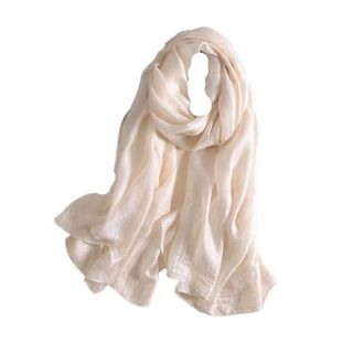 Generic Une &eacute;charpe unie pour femme, blanc, Taille unique