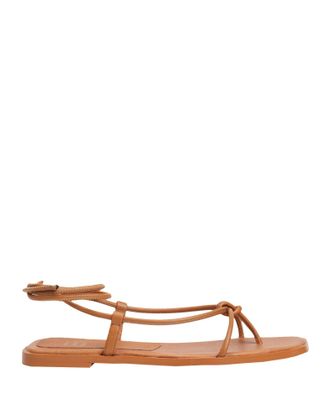 8 by YOOX LEATHER SQUARE TOE FLAT SANDALS