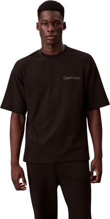 Calvin Klein Herren T-Shirt Kurzarm Crew Neck Wide Fit, Schwarz (Black), XL