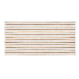 Blomus Handtuch -ARTO- aus 100% Bio-Baumwolle | Gr&ouml;&szlig;e 70 x 140 cm | 600g/m2 Frottee | Farbe Moonbeam/Amber Brown| Liniert