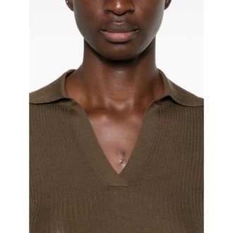Max Mara Silk-Cashmere V-Neck Sweater - Brown