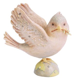 Enesco Foundations Dekofigur Friedensvogel, 12 cm, Mehrfarbig