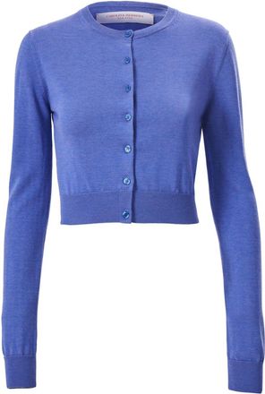 Carolina Herrera cardigan crop - Bleu