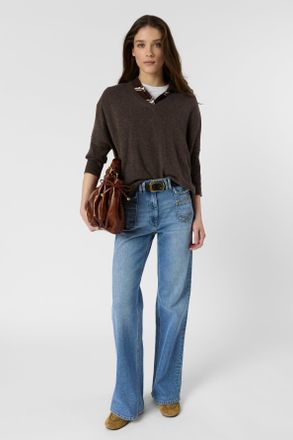 Gerard Darel Pull V oversize en cachemire - ESMEE - Marron