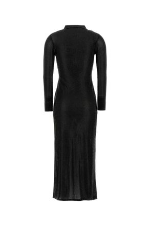 Alexander Wang Womens Embellished Viscose Shirt Dress Black Exterior: Abiti