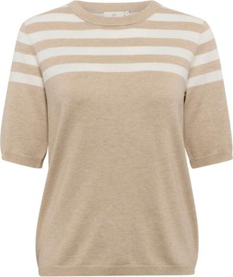 Kaffe Femme, Pulls, Beige, Taille: 38 FR KAlizza Striped Knit