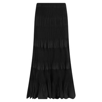 Meimeij Femme, Jupes, Noir, Taille: 36 FR Jupe Midi Pliss&eacute;e