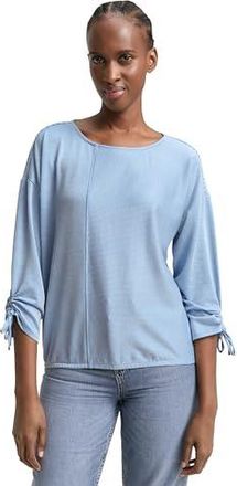 Tom Tailor Denim TOM TAILOR Denim 1035680 T-shirt Femme,31347 - Small Mid Blue White Stripe,XL