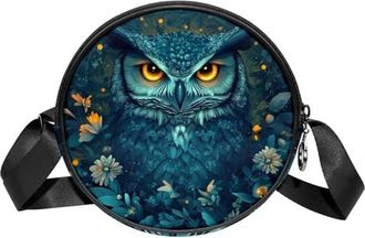 Generic Petit sac à bandoulière Circle pour femme, petit sac à bandoulière avec fermeture éclair, bretelles réglables, sac à main rond décontracté pour femmes