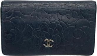 Chanel Portefeuille long (bi-pli) doccasion - Femme - Pre-owned - Noir - Taille: ONE Size