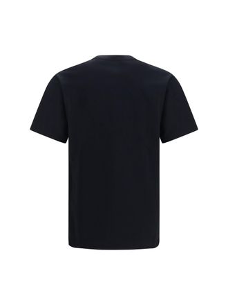 Burberry Mens Embroidered Logo Cotton T-Shirt Black T-Shirts And Polos