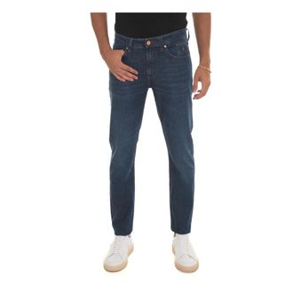 Jeckerson Homme, Jeans, Bleu, Taille: W40 Stone Washed Slim Fit Denim Jeans