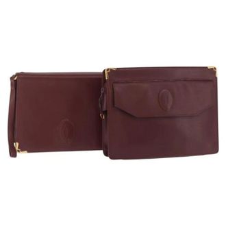 Cartier Pochette en cuir Pre-owned - Femme - Pre-owned - Rouge - Taille: ONE Size