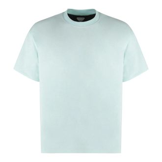 Bottega Veneta Baumwoll-T-Shirt mit Rundhalsausschnitt - - Tops - Herren - Blau - XS