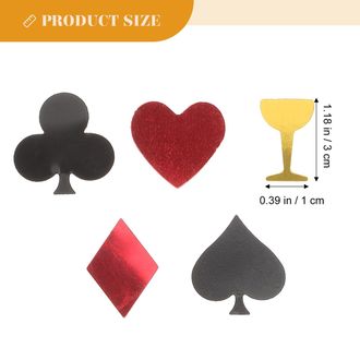 SOLUSTRE Vegas Poker Konfetti 15g f&uuml;r Partydekoration mit Herz Kreuz und Stielglas Motiven f&uuml;r Karneval und Spielabende