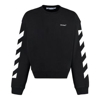 Off-white Baumwoll-Sweatshirt mit Rundhalsausschnitt - - Sweatshirts & Hoodies - Herren - Schwarzk - XS