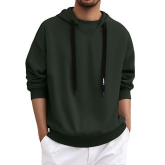 Generic Sweat &agrave; capuche pour homme, chaud, surdimensionn&eacute;, respirant, &eacute;lastique, pour lext&eacute;rieur, les loisirs, le streetwear, lhiver, lautomne, robuste, de ha