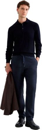 Agnona Cashmere Polo Sweater - Blue