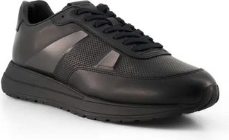 HUGO BOSS Herren Sneaker schwarz Glattleder
