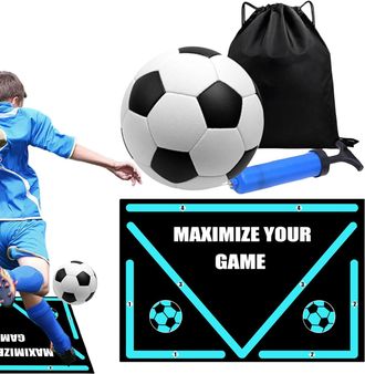 Generic Fu&szlig;ball F&auml;higkeiten Matte - faltbares Trainingsger&auml;t,Fu&szlig;ball Dribbling Trainer &Uuml;bungsmatte | f&uuml;r Anf&auml;nger Kinder Jugendliche Zuhause Garten Homeoffice