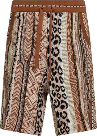 Laneus Homme, Shorts, Brun, Taille: M Short &agrave; cordon de serrage &agrave; motifs