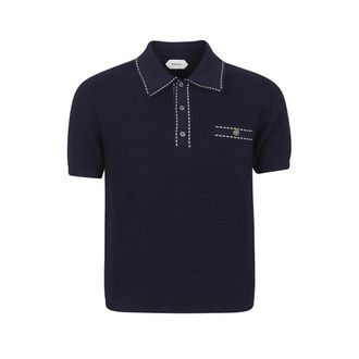 Versace Homme, Tops, Bleu, Taille: L Polo en coton