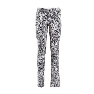 Saint Laurent Jeans mit Leopardenmuster und Taschen - - Trousers - Damen - Schwarzk - W29